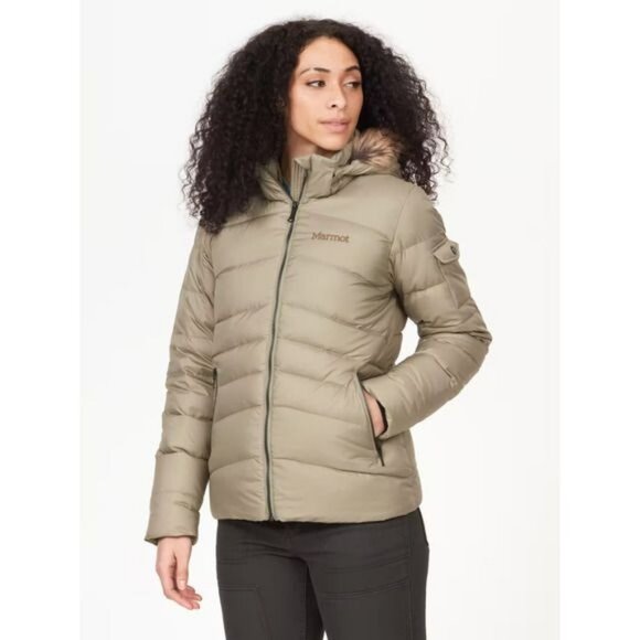 Marmot | Jackets & Coats | Nwt Marmot Womens Ithaca 70 Down Jacket Detachable Fur Hood Tan Oak M ...